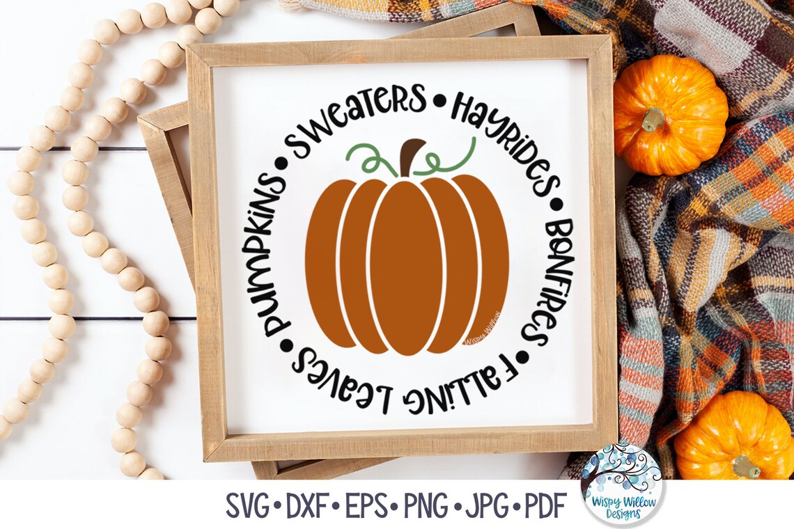 Round Fall SVG Bundle Fall Word Round Fall Circle SVG - Etsy