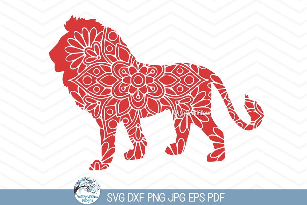 Lion Mandala SVG File for Cricut, Zoo African Animal Clip Art Png, Lion ...