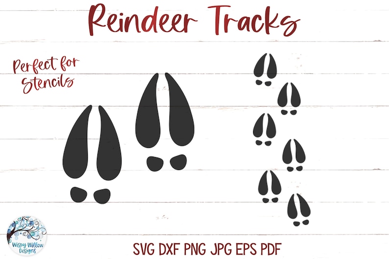 Reindeer Tracks SVG for Cricut Reindeer Paw Print Rudolph - Etsy
