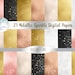 Metallic Sparkle Digital Paper Gold Bronze Rose Gold | Etsy