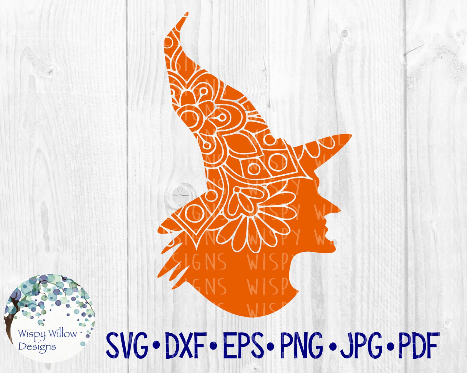 Witch Mandala SVG Dxf Png Eps Jpg Halloween Witch - Etsy