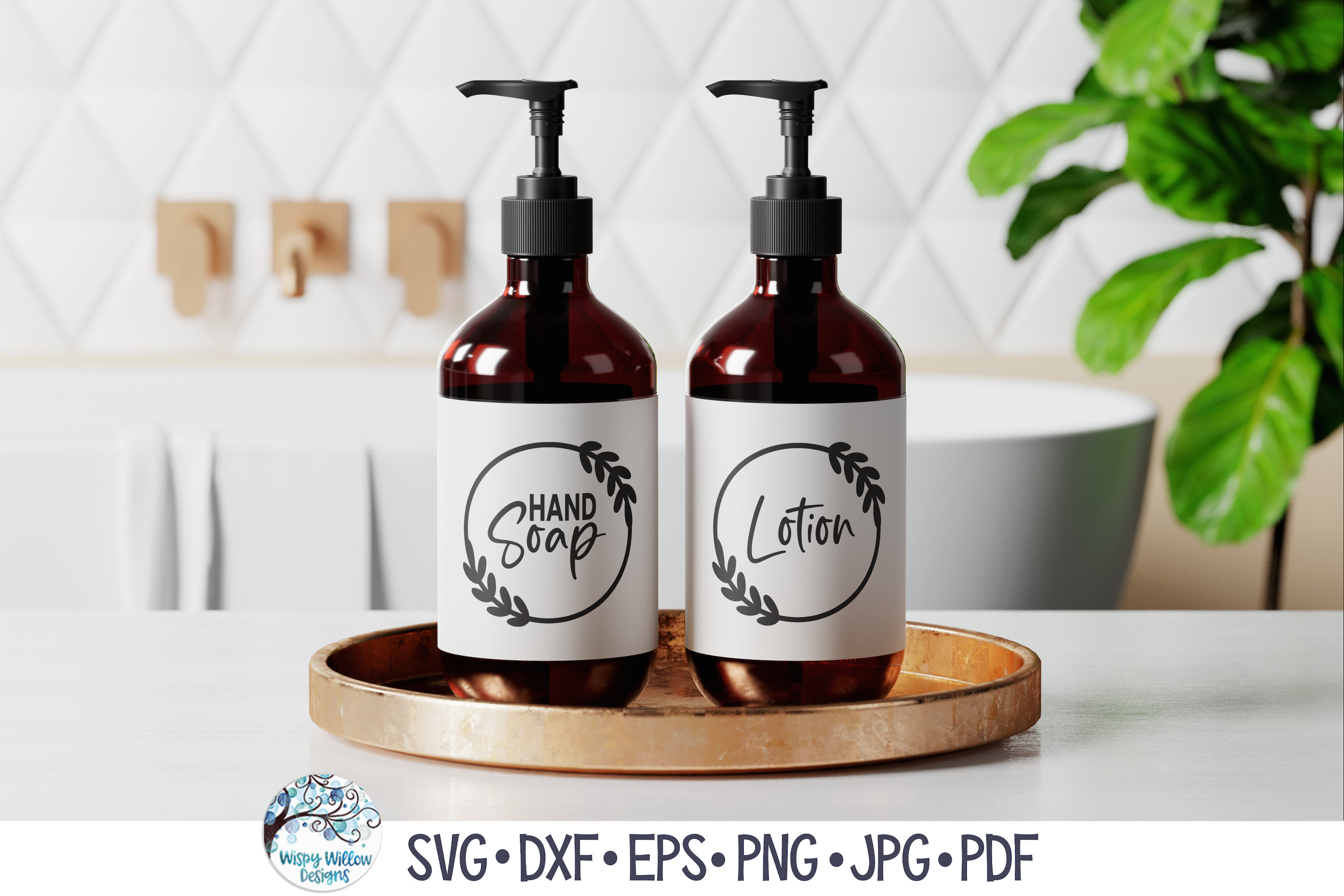 Botanical Leaf Soap Label SVG Bundle for Cricut, Kitchen Bath and ...