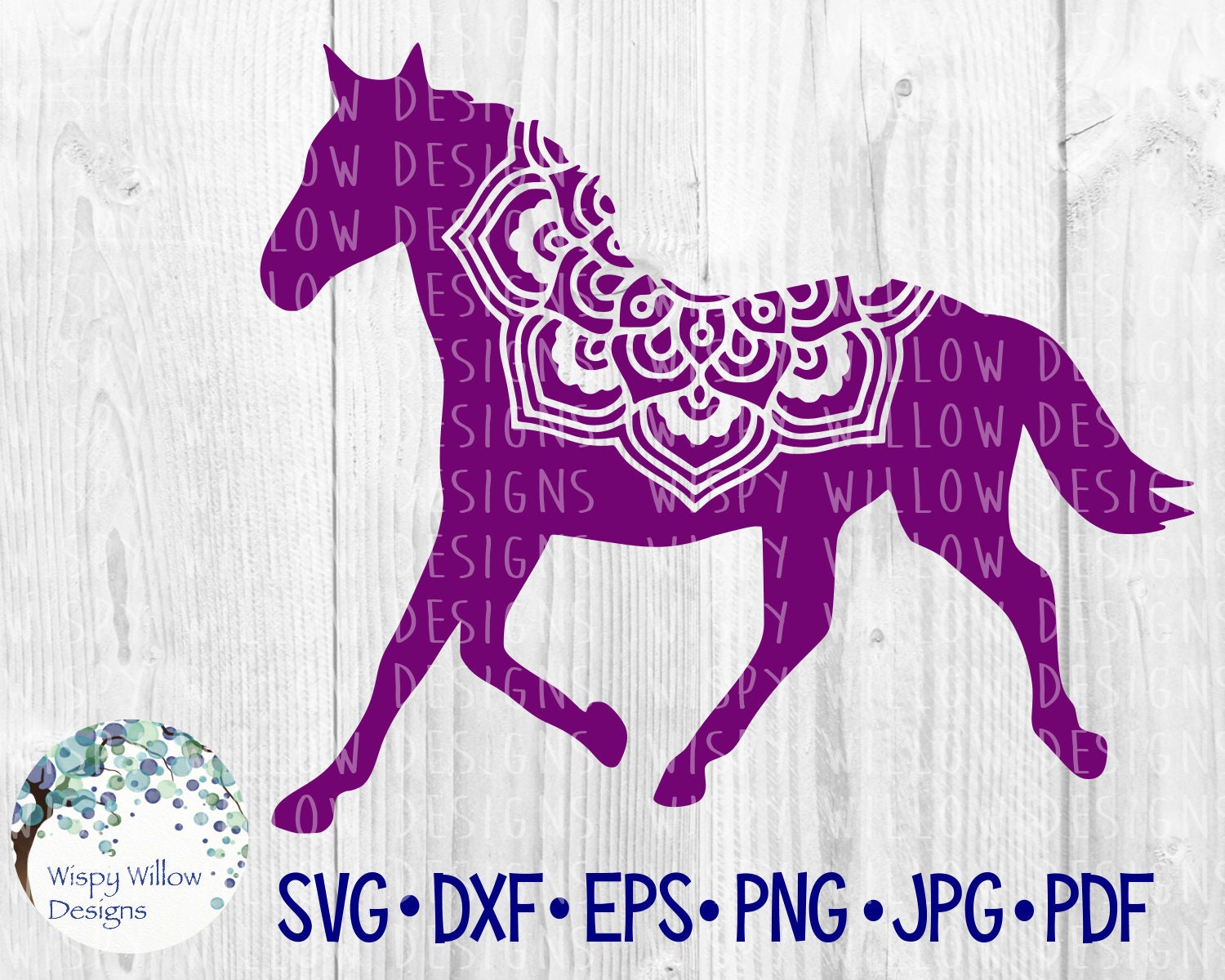 Horse Mandala SVG DXF pdf png eps jpeg Digital Download | Etsy