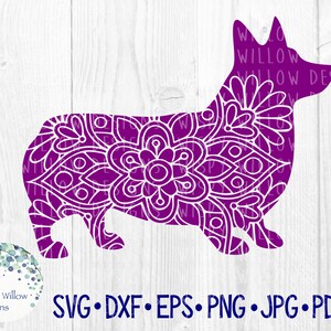 Corgi, Dog Mandala SVG, DXF, Pdf, Png, Eps, Jpeg, Digital Download ...