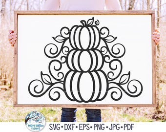Three Pumpkin Svg - Etsy