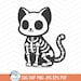 Cat Skeleton SVG for Cricut, Pet Animal Skeleton Bones Clipart JPG ...