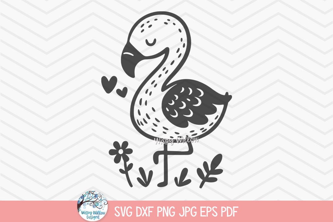 Flamingo SVG for Cricut, Tropical Bird, Baby Animal Clipart PNG, Baby ...