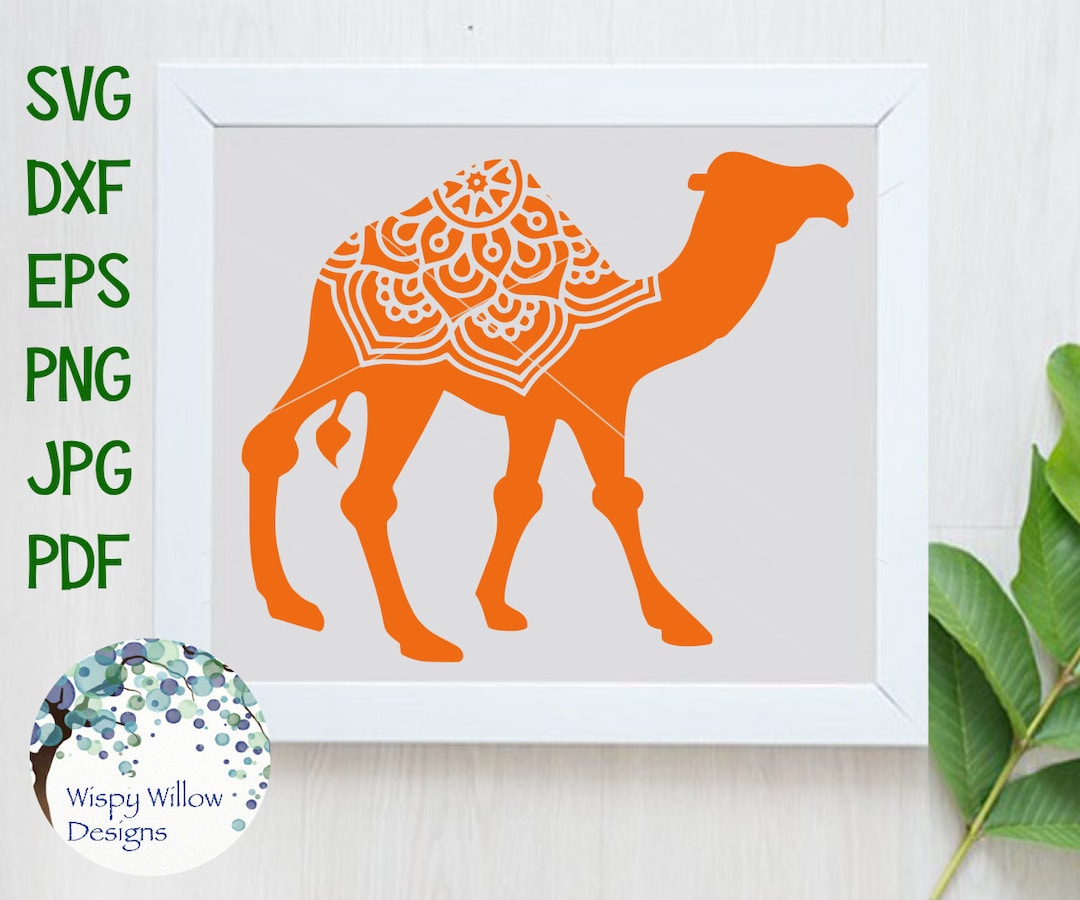 Camel Mandala SVG, Mandala Camel Svg, Camel Svg, Camel Zentangle, Zentangle, Mandala Animal ...