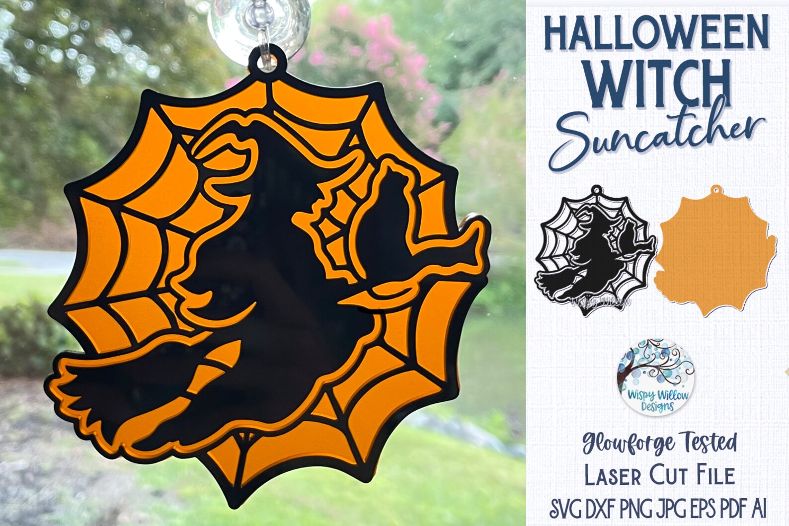 Halloween Suncatcher SVG Bundle for Glowforge or Laser Cutter - Etsy