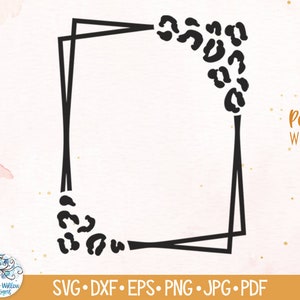 Leopard Print Frame SVG Bundle for Cricut, Animal Print Circle Border ...