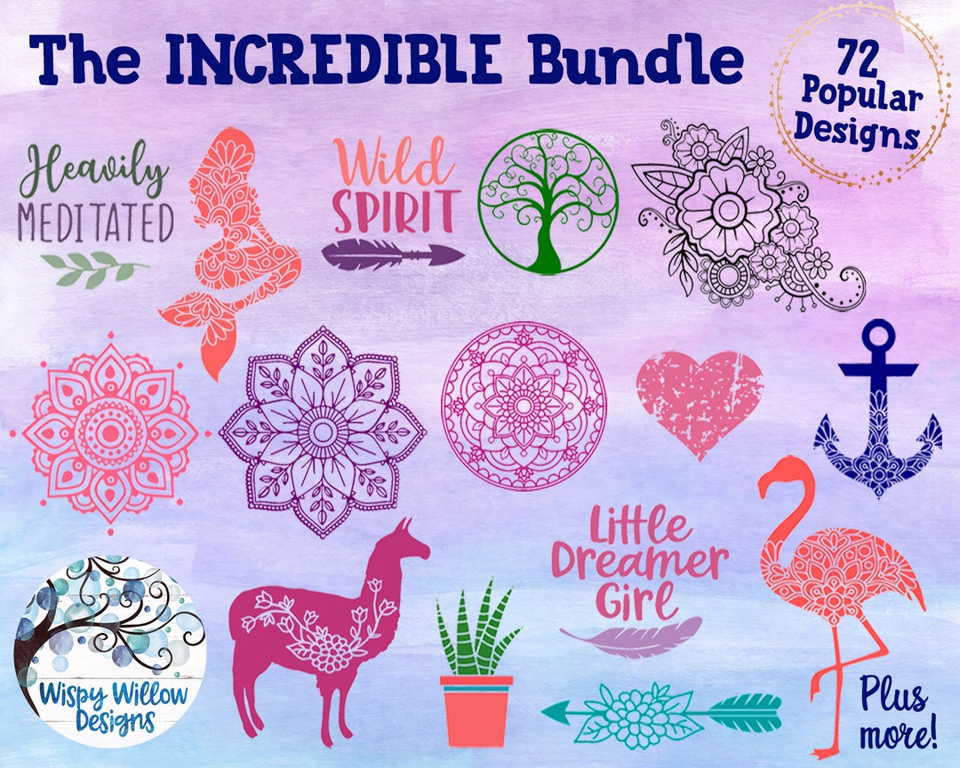Incredible SVG Bundle, Floral Animal Mandalas, Animal Zentangles, Boho ...