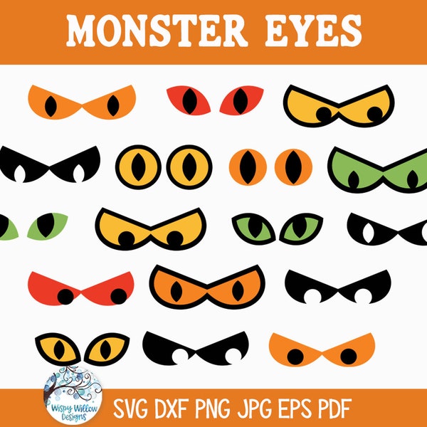 Spooky Eyes Clipart - Etsy