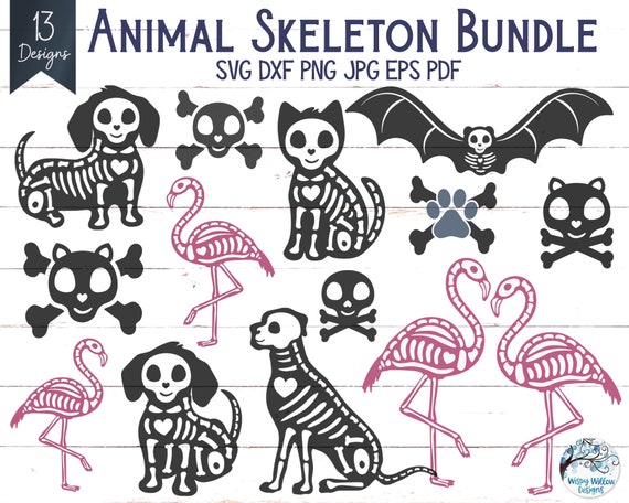 Halloween Dog Skeleton Drawing
