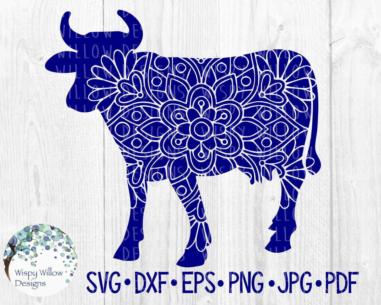 Cow Mandala SVG Mandala Cow Svg Cow Svg Farm Animal Mandala - Etsy ...