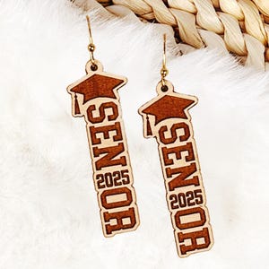 Senior 2025 Graduation Earring SVG File Bundle for Laser Cutter ...