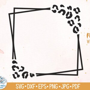 Leopard Print Frame SVG Bundle for Cricut, Animal Print Circle Border ...