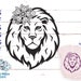 Lion With Flowers SVG DXF Png Jpg Lion Svg Mandala Lion - Etsy