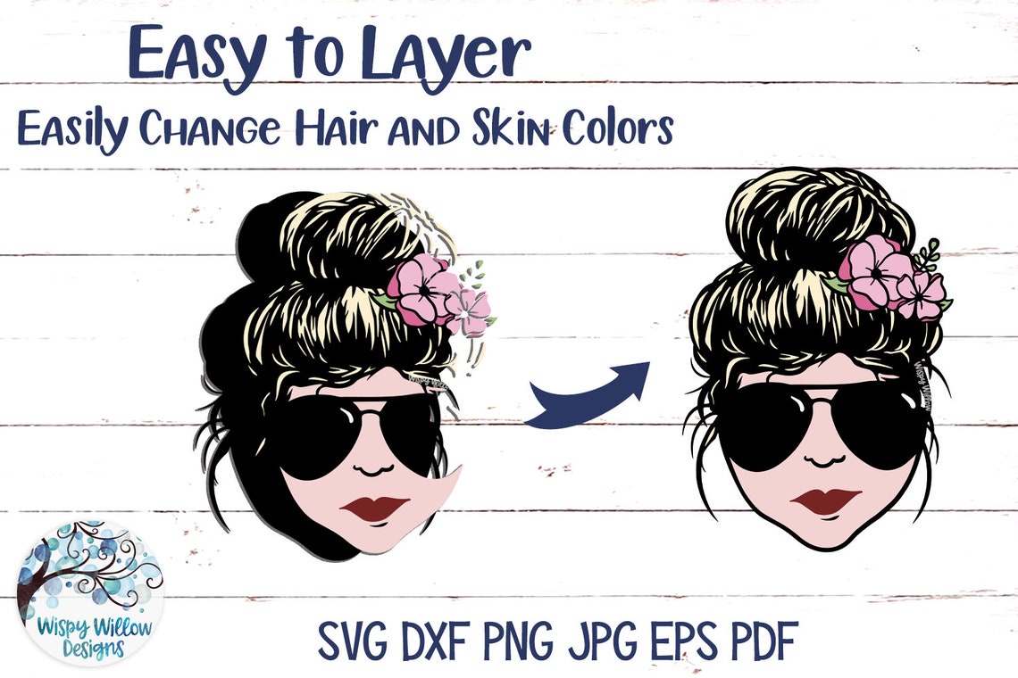 Messy Bun SVG Mom Bun Svg Sassy Lady SVG Mom Bun Life - Etsy
