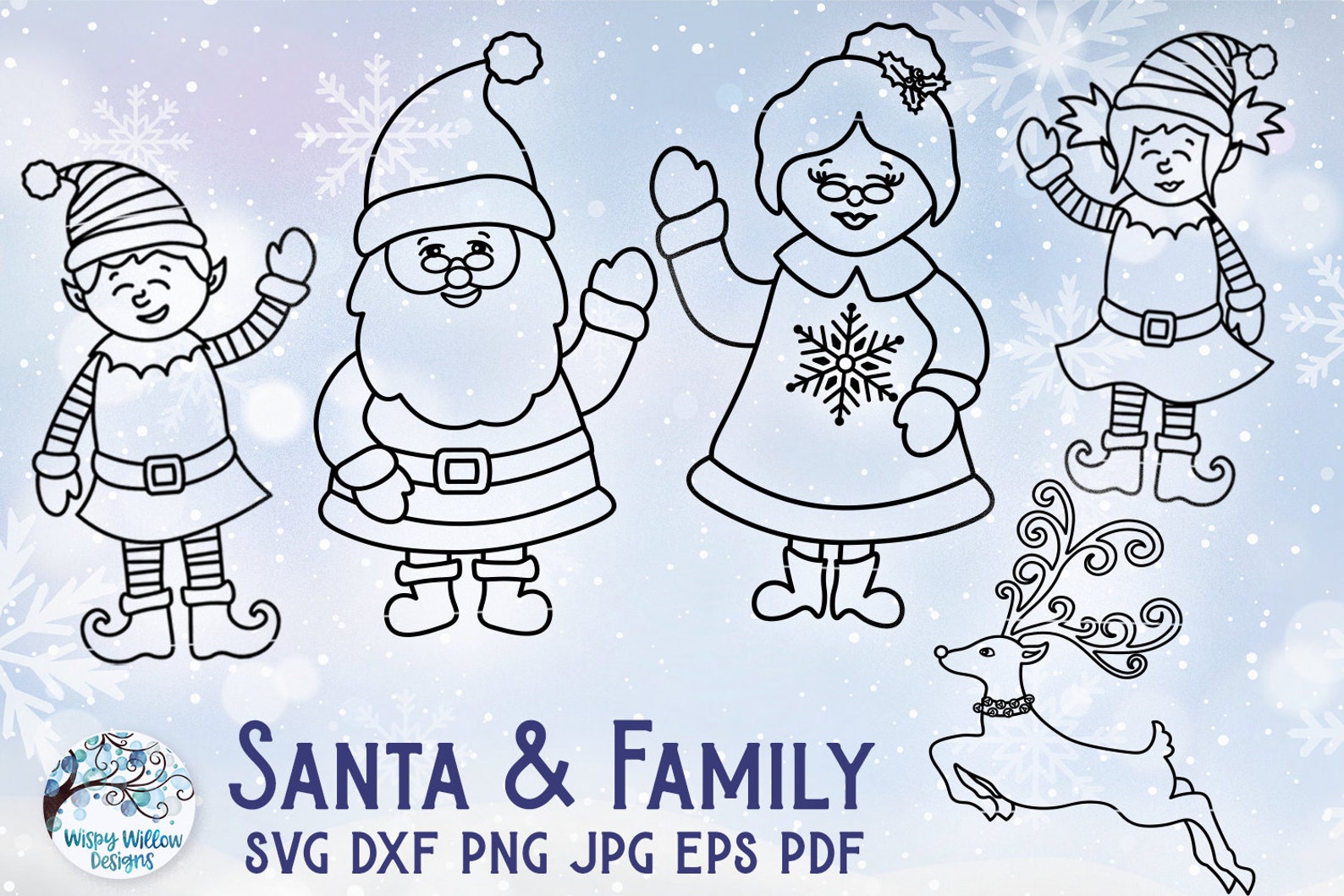Santa & Family SVG Bundle Santa Claus SVG Ms Claus SVG - Etsy