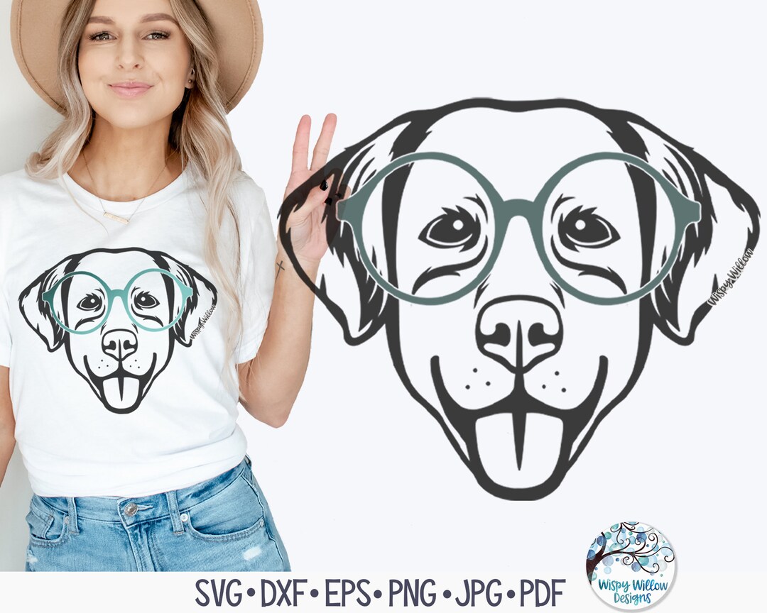 Dog With Glasses SVG, Hipster Dog for Cricut, Nerdy Pet Animal With ...