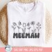 Meemaw SVG for Cricut, Grandma With Flowers Shirt Design PNG ...