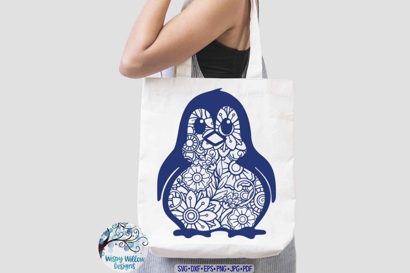 Penguin Zentangle SVG, DXF, PNG, Vector, Download, Winter, Penguin Svg ...