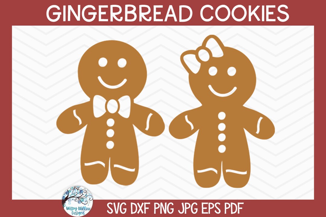 Gingerbread Cookies SVG for Cricut, Christmas Gingerbread Man PNG ...