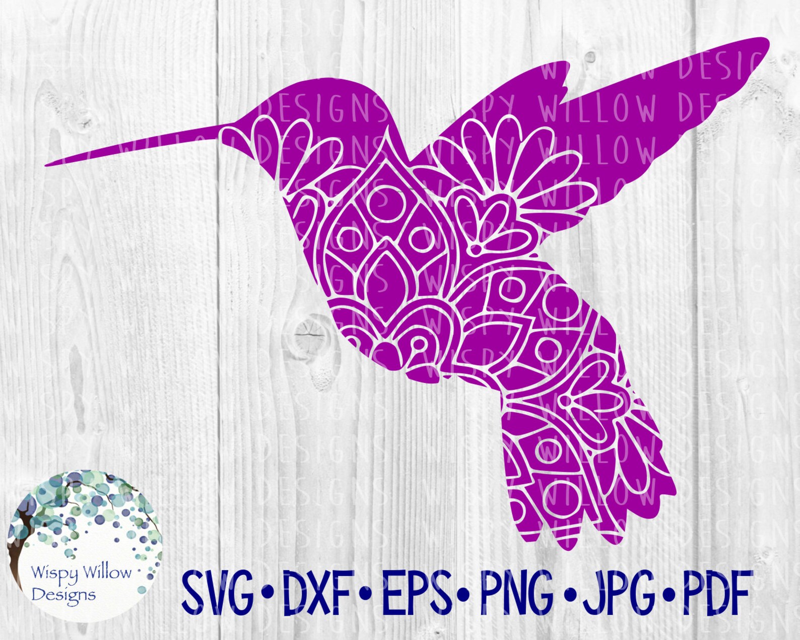 Hummingbird Mandala SVG Mandala Bird SVG Intricate Humming - Etsy