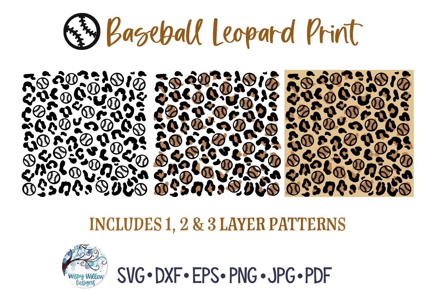 Baseball Leopard Print SVG Bundle for Cricut Sports Animal - Etsy