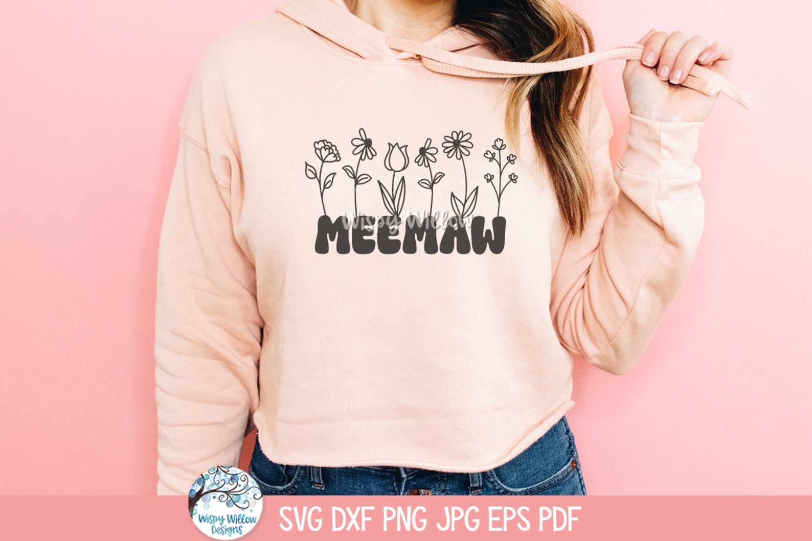 Meemaw SVG for Cricut, Grandma With Flowers Shirt Design PNG ...