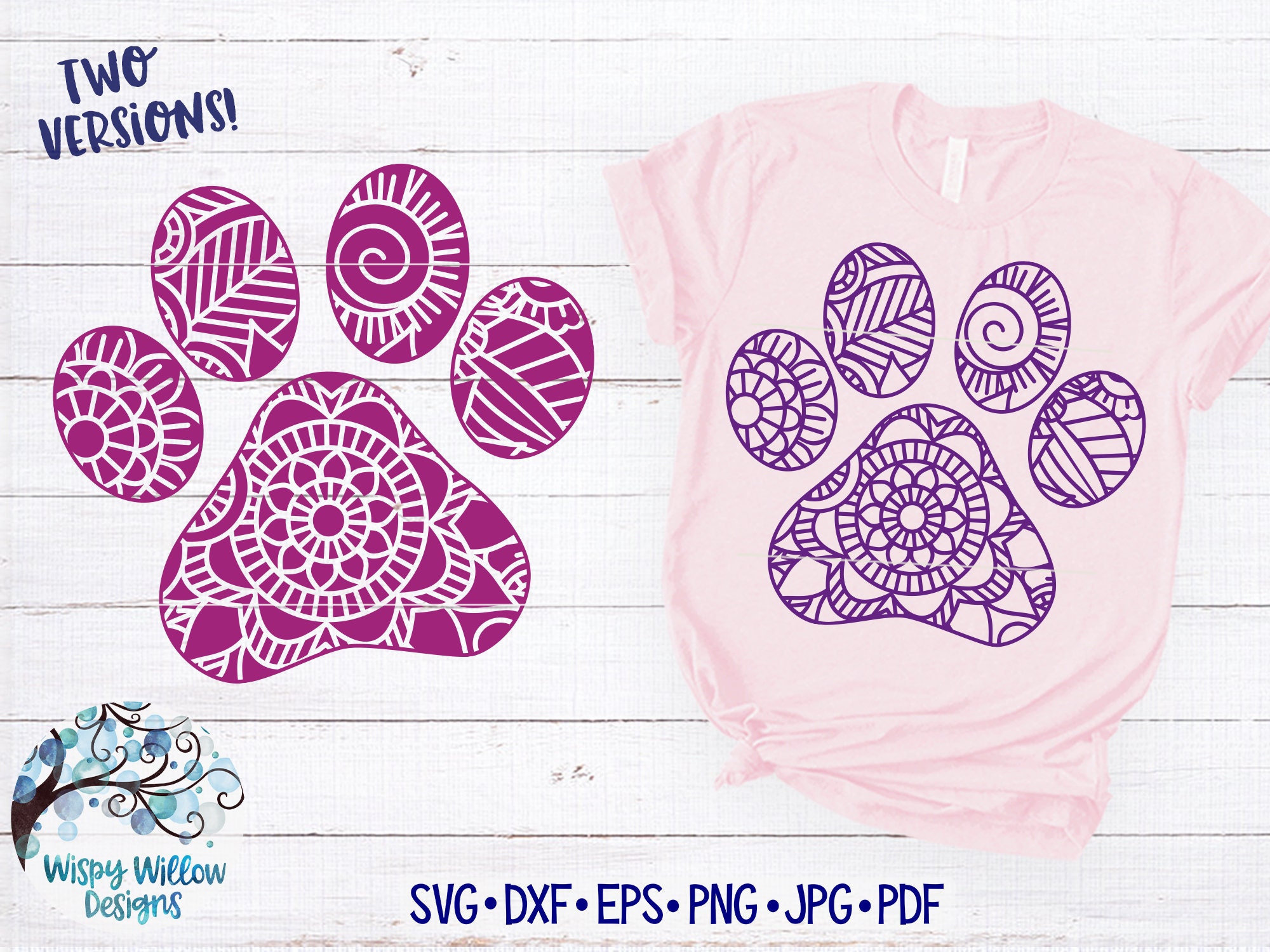 Paw Print Mandala SVG, Dog Paw Mandala SVG, Paw Print Svg, Paw Print ...