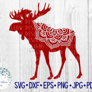 Winter Animal Mandala Bundle, Penguin, Elk, Moose, Polar Bear, Narwhal ...