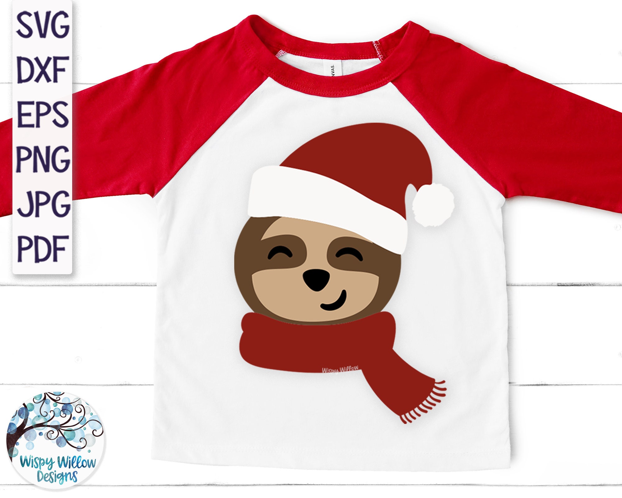 Christmas Sloth SVG, Winter Sloth Svg, Christmas Svg, Christmas Animal ...