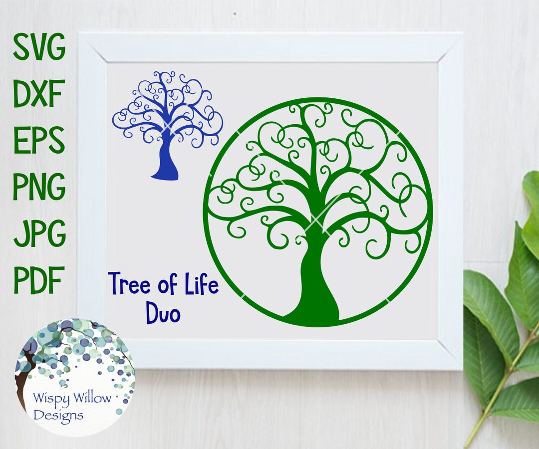 Tree of Life SVG for Cricut, Tree in Circle Vinyl Decal File Silhouette ...