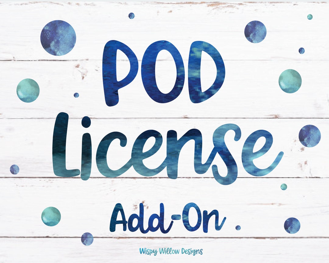 Print on Demand License Add on POD License for ONE Graphic - Etsy