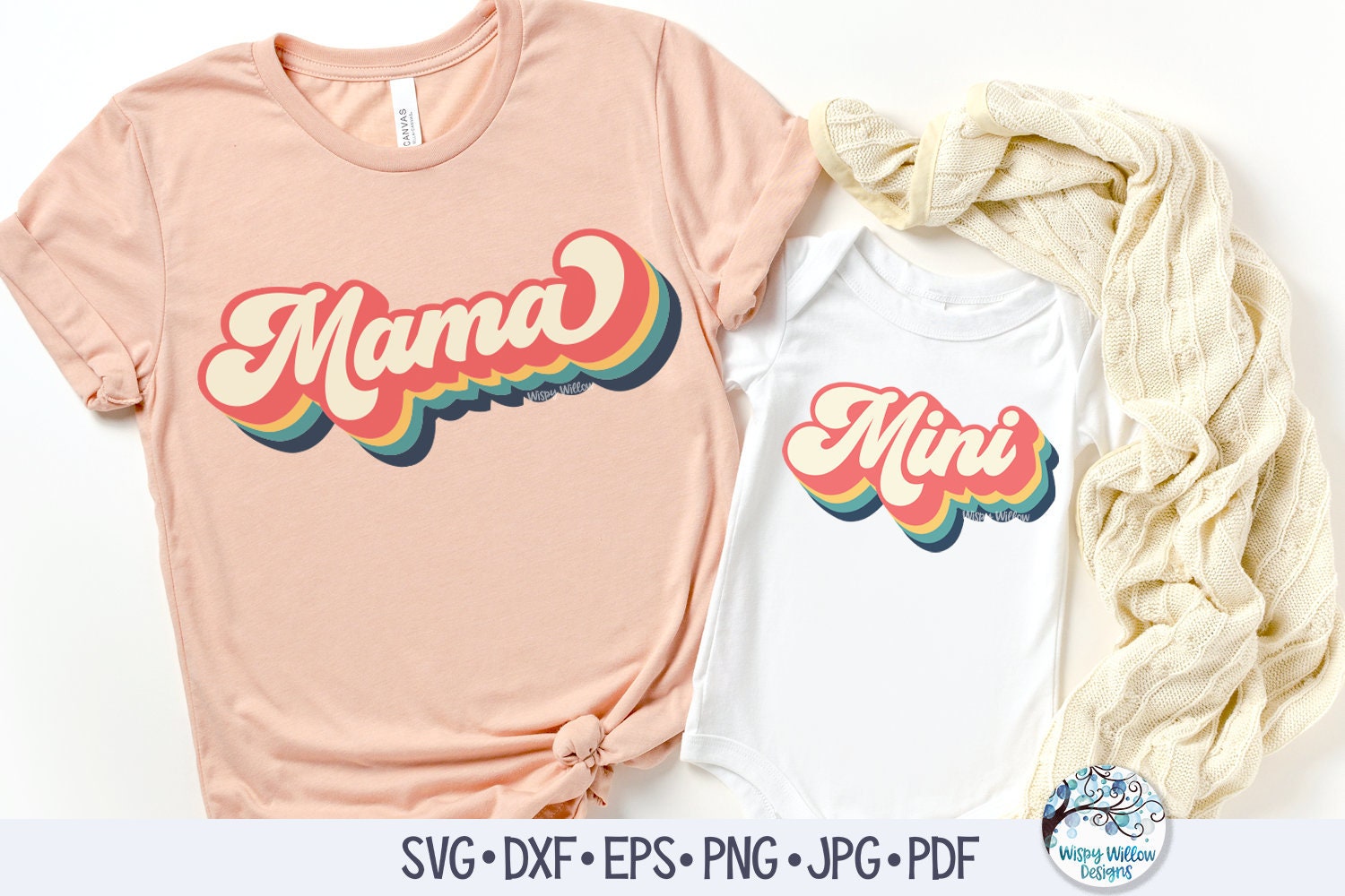 Retro Mama and Mini SVG Retro Mom Svg Mommy and Me Svg Mama | Etsy