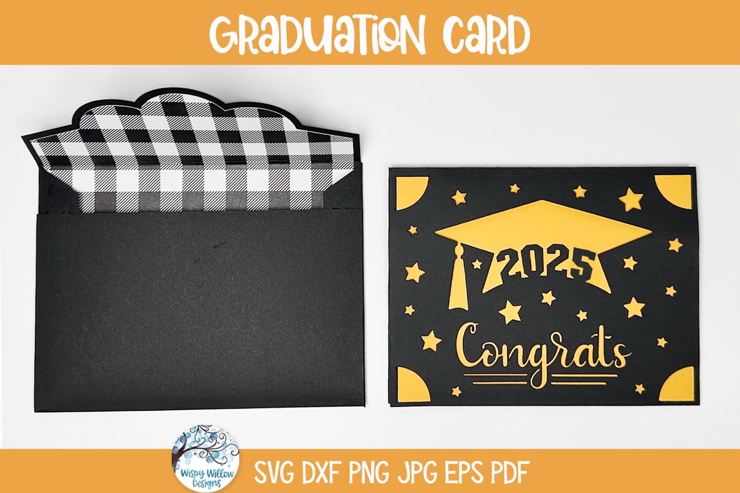 2025 Graduation Card SVG for Cricut, Papercut R20 Card and Envelope ...