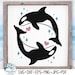 Orca SVG, Two Orcas Swimming in Circle SVG, Killer Whales Svg, Orca ...
