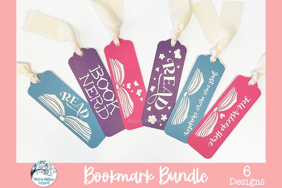 Reading Bookmark SVG Bundle, Funny Book Quotes, Paper Cut Cardstock ...