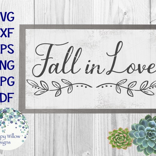 Fall in Love Cuttable Design Pack SVG PNG DXF & Eps Designs - Etsy