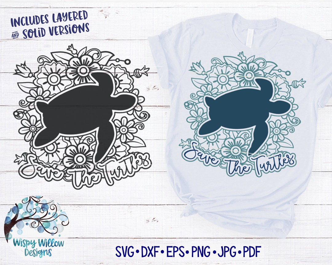 Save the Turtles Mandala SVG, Save the Turtles Svg, Turtle Mandala ...