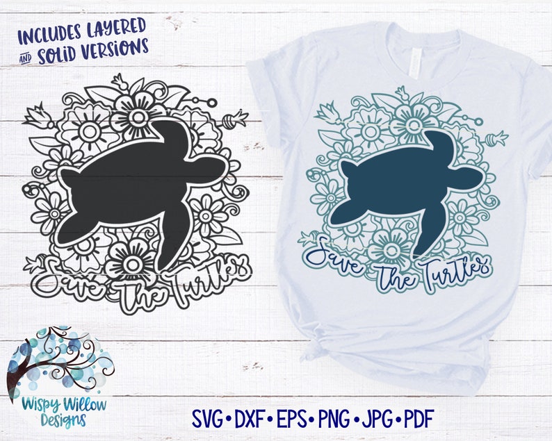 Save the Turtles Mandala SVG Save the Turtles Svg Turtle | Etsy