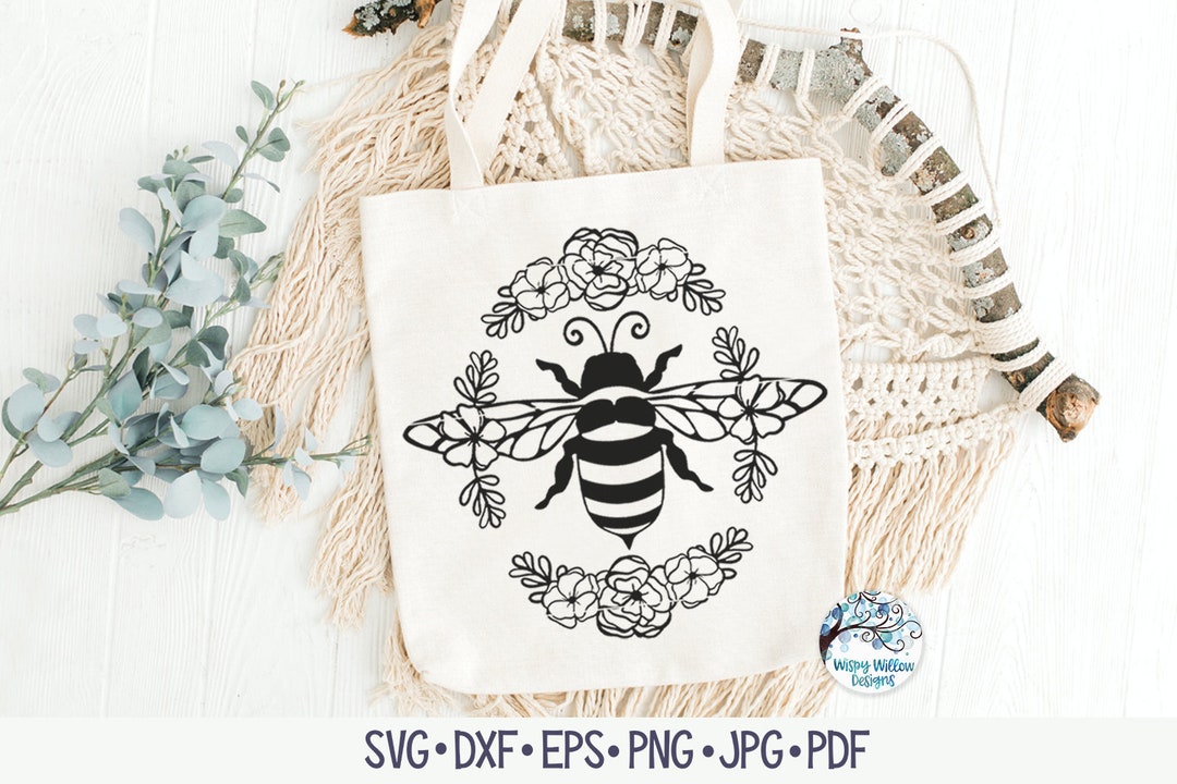 Bee With Flowers SVG, Floral Bee Svg, Summer Bee Shirt Design PNG ...