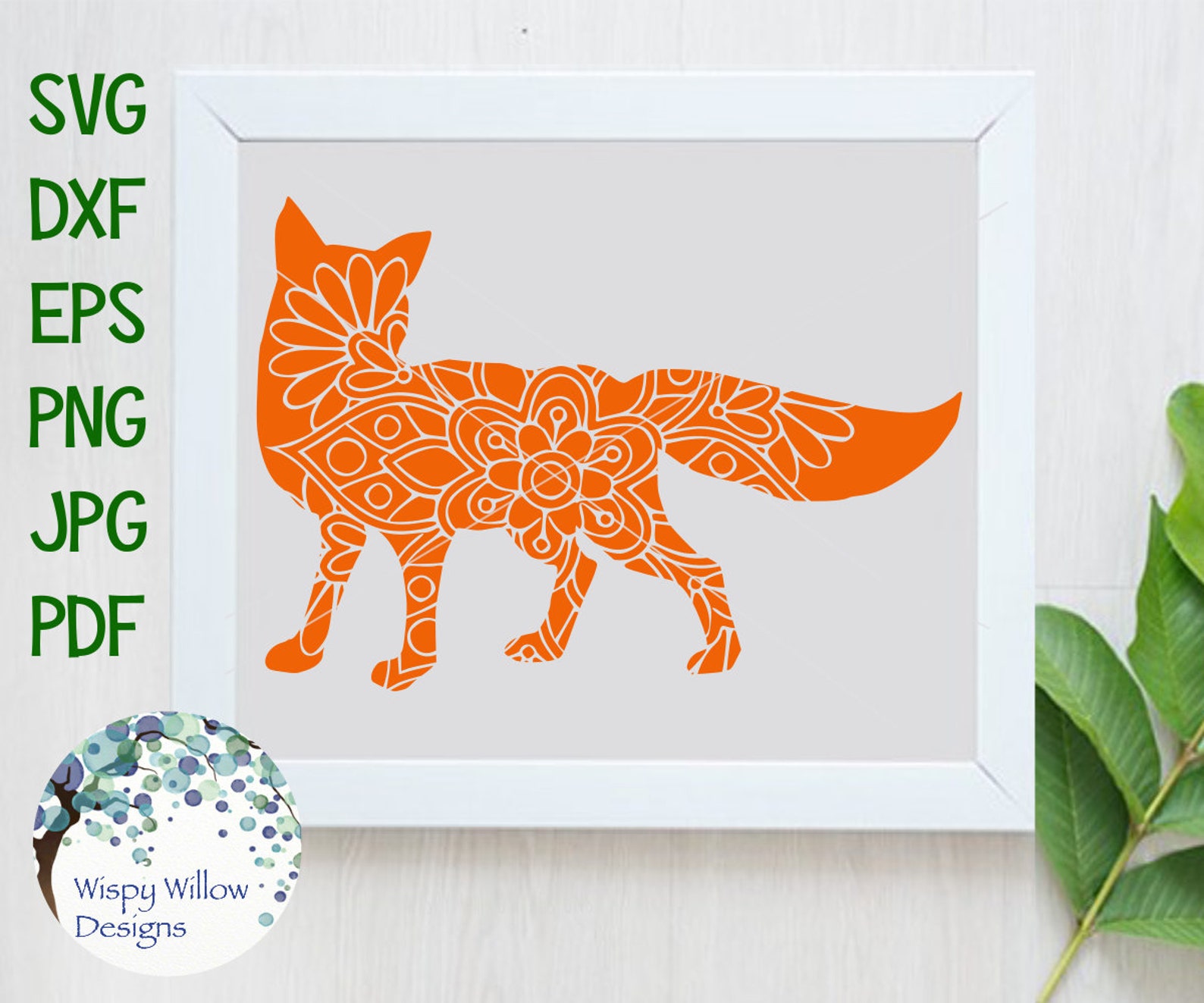 Fox Mandala SVG, Fox DXF, Png, Jpg, Eps, Fox SVG, Digital Download File ...