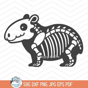 Capybara Skeleton SVG for Cricut, Funny Animal Skeleton Bones Clipart ...