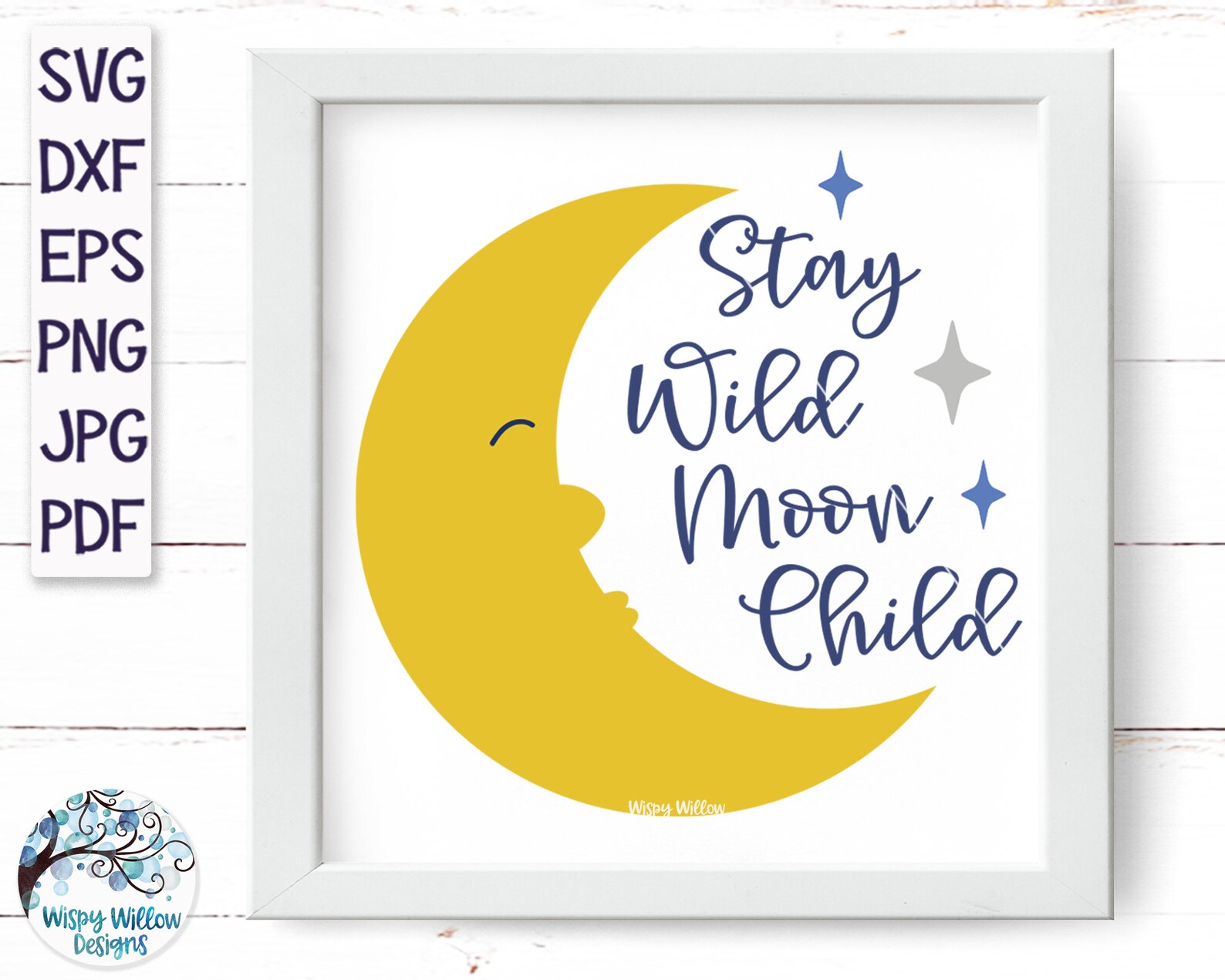 Stay Wild Moon Child SVG Moon Sign SVG Nursery Sign SVG | Etsy