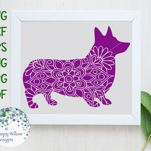 Corgi, Dog Mandala SVG, DXF, Pdf, Png, Eps, Jpeg, Digital Download ...