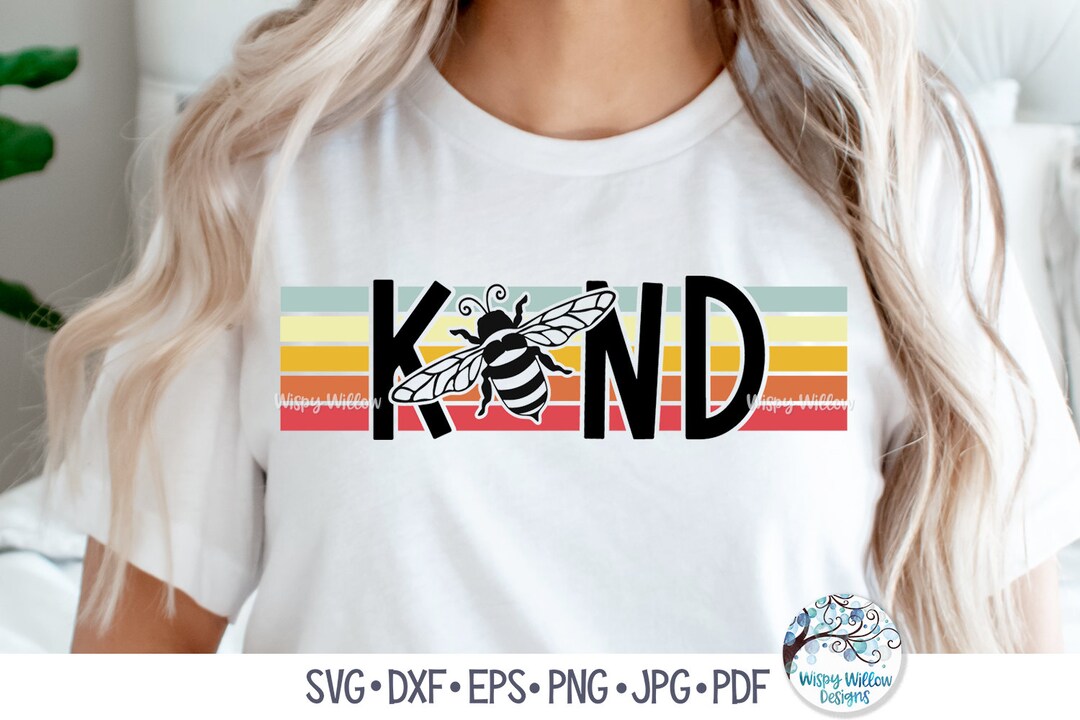 Retro Bee Kind SVG, Be Kind Svg, Vintage Bee Shirt Svg, Bee Svg, Bees ...