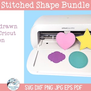 Stitched Shape SVG Bundle for Cricut, Die Cut Cardmaking Silhouette ...
