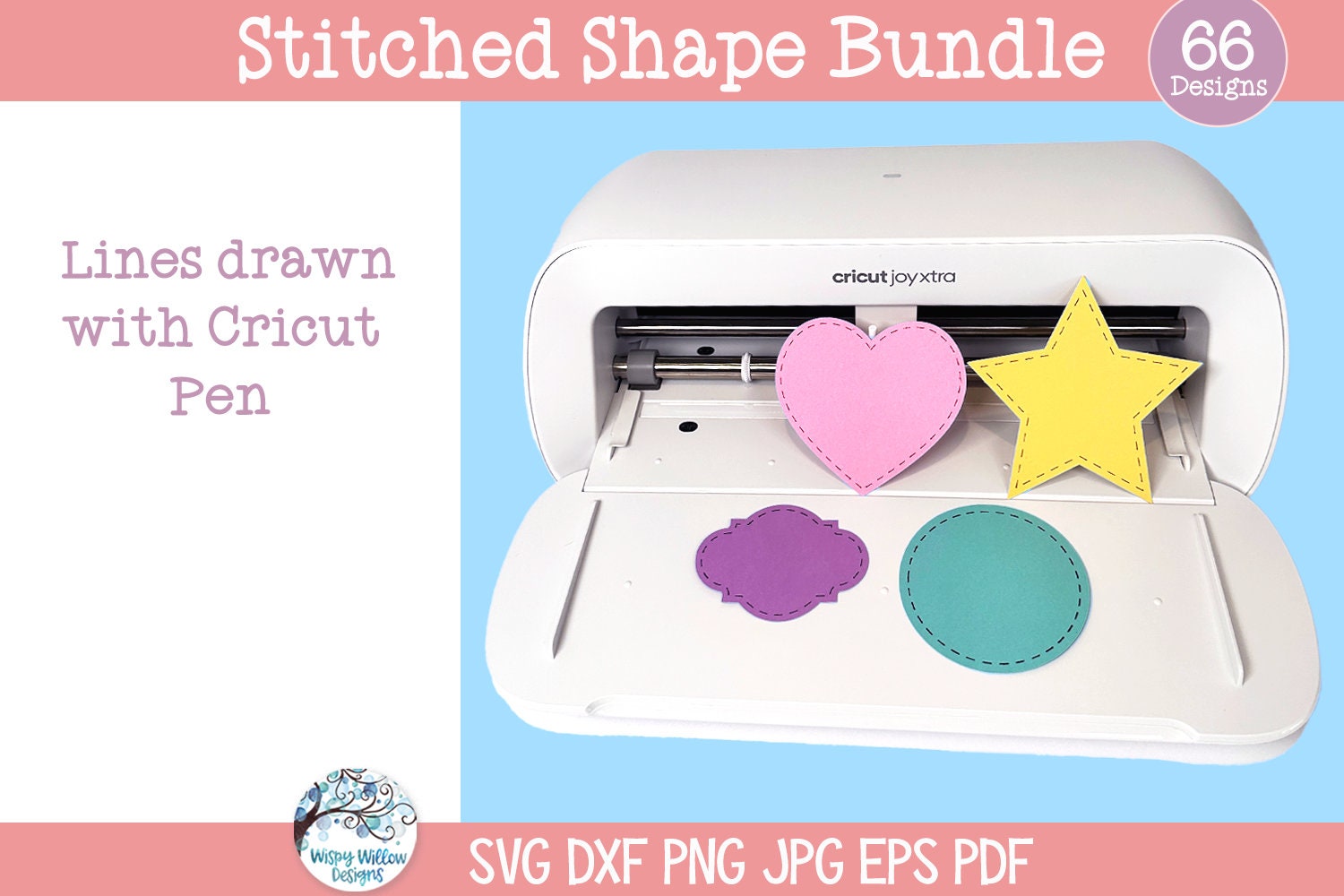 Stitched Shape SVG Bundle for Cricut, Die Cut Cardmaking Silhouette ...